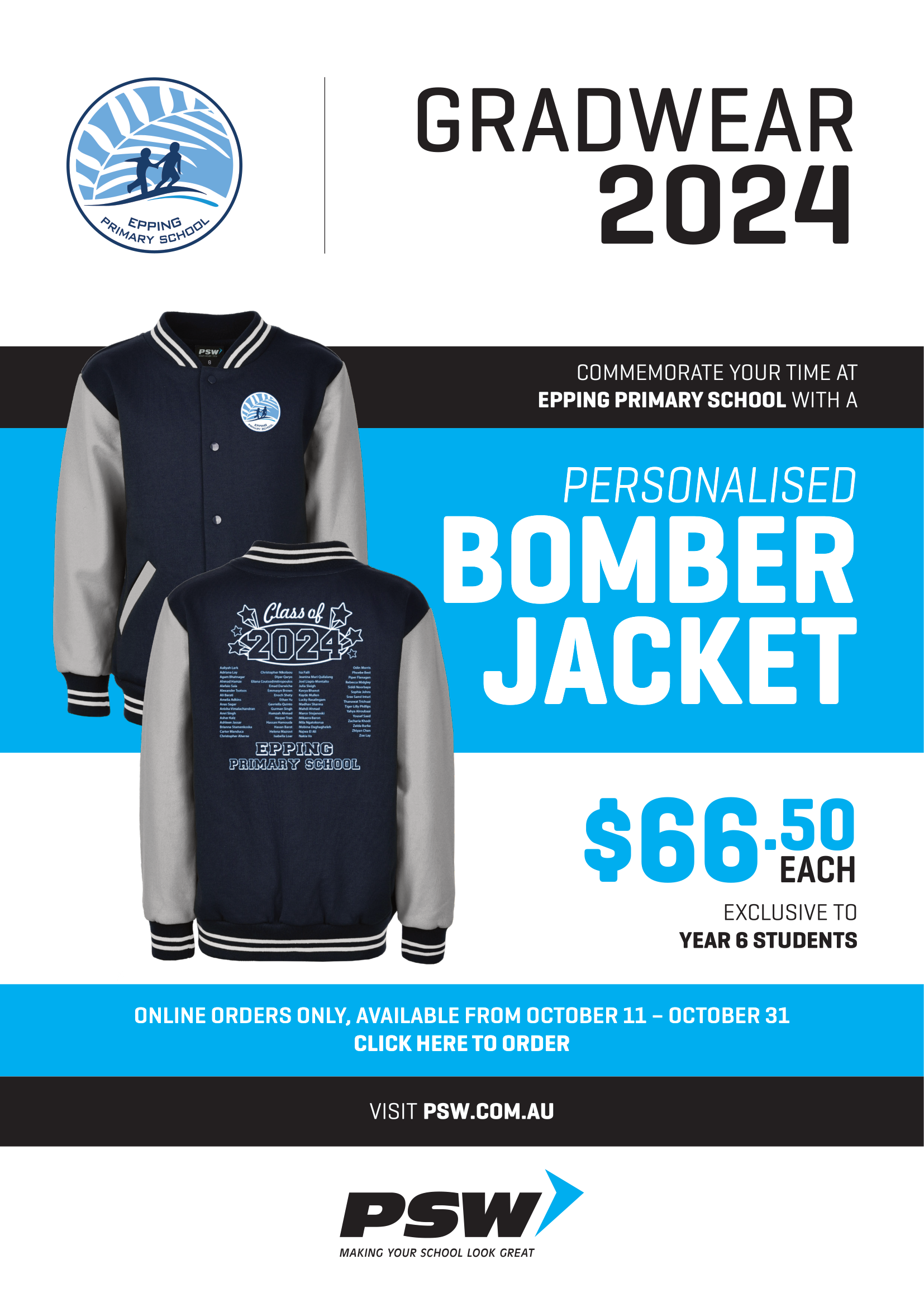 Grade 6 2024 Bomber Jacket
